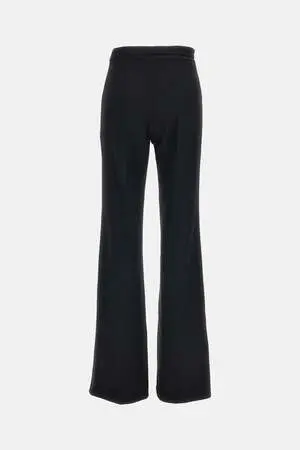 Elisabetta Franchi Stretch Crepe High Waist Flared Trousers