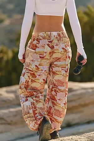 Free People Printed Morning Meadow Hike Pants