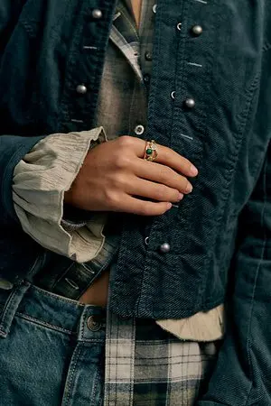 Free People Claudia Outfit Completer Ring With Stone Detailing - Semi Stone Loop