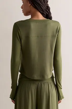 Free People Dream State Henley Top - Ferngully