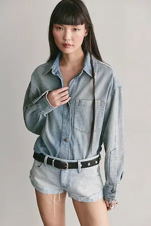 Free People We The Free Rally Cocoon Button Down Top - Ubi