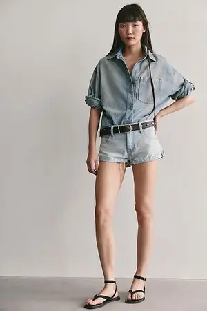 Free People We The Free Rally Cocoon Button Down Top