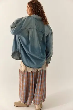 Free People We The Free Rally Cocoon Button Down Top