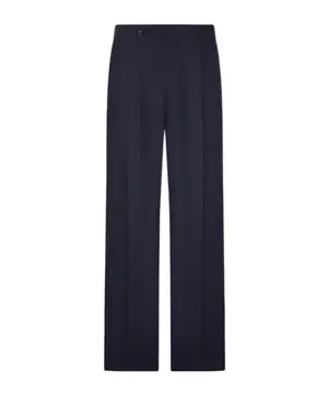 Giorgio Armani Pleated Straight-leg Trousers - Black