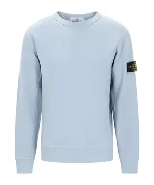 Stone Island Logo-patch Crewneck Sweatshirt - Ash Grey