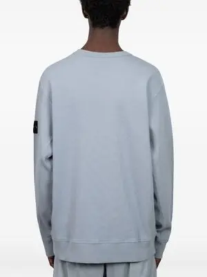Stone Island Logo-patch Crewneck Sweatshirt - Ash Grey