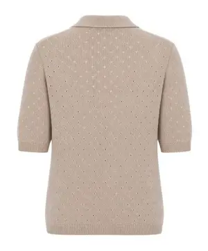 Fabiana Filippi Lapel V-neck Short-sleeved Sweater