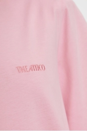 Attico High Neck T-shirt With Embroidered Logo