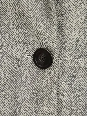 Emporio Armani Herringbone Leather Blazer
