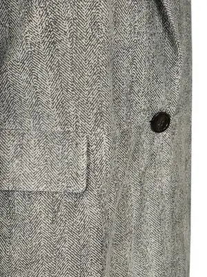 Emporio Armani Herringbone Leather Blazer