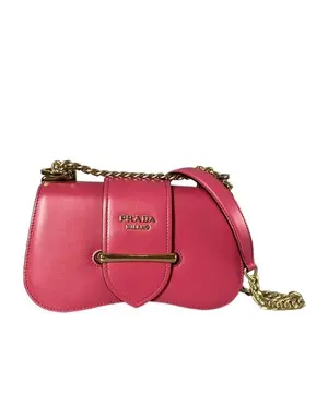 Prada Logo Shoulder Bag - Pink