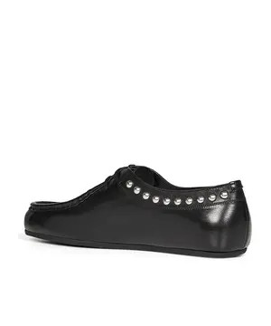 JIL SANDER Hood Stud-embellished Loafers