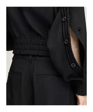 Y3 Button-detail Elasticated-waist Jacket