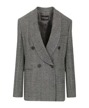 Emporio Armani Double-breasted Blazer - Grey