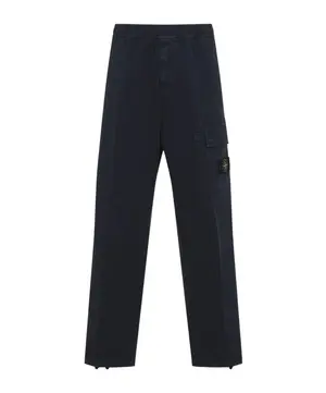 Stone Island Elastic-waist Casual Trousers - Blue