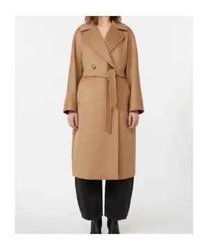 Max Mara Resina Belted Long Coat - Camel