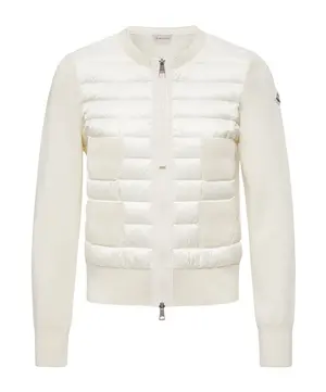 Moncler Logo Patch Zip-up Quilted Jacket