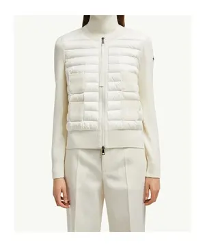 Moncler Logo Patch Zip-up Quilted Jacket