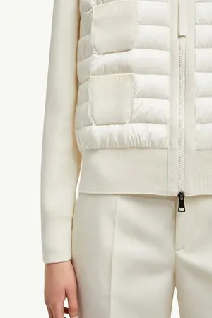 Moncler Logo Patch Zip-up Quilted Jacket