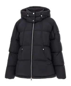Moose Knuckles Zip-up Hooded Down Jacket - Black