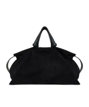 Giorgio Armani Logo Patch Zip-up Duffle Bag - Black