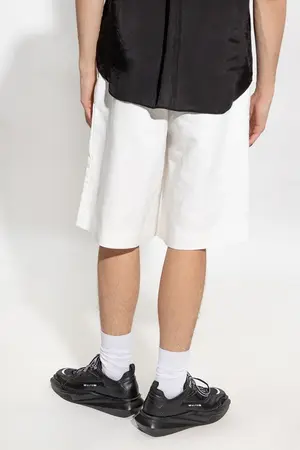 Comme Des Garçons Pleated Wide-leg Bermuda Shorts