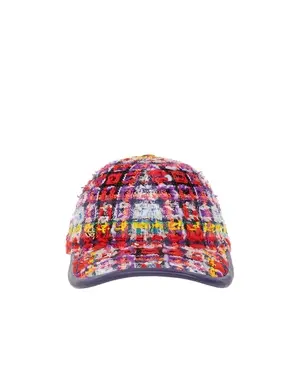 Gucci Checked Tweed Baseball Cap