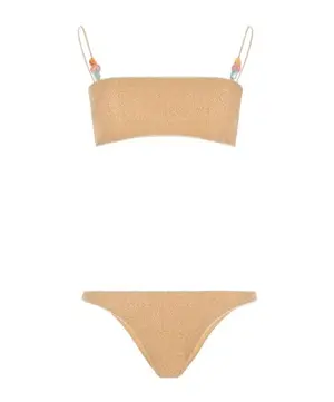 Oseree Sequin Embellished Two-piece Swimsuit - Gold