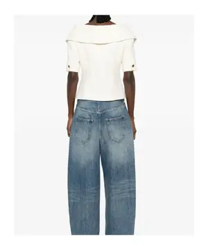 Alessandra Rich Off-shoulder Button-up Jacket
