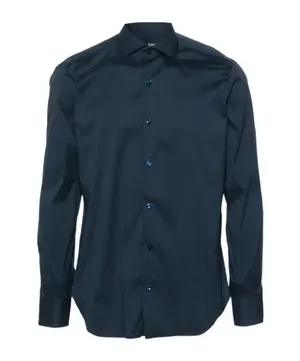 BARBA NAPOLI Long-sleeved Shirt - Midnight Blue