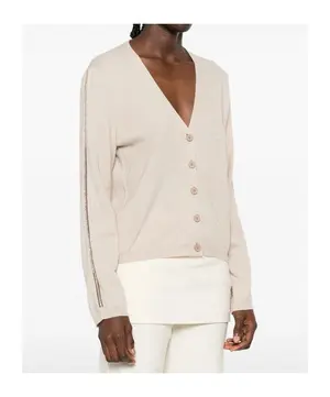 Fabiana Filippi V-neck Cardigan With Bead Embellishment