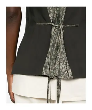 ZIGGY CHEN Patterned-panel Vest