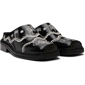 Simone Rocha Embroidered Leather Mules