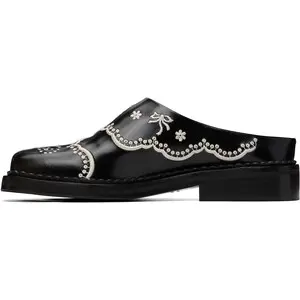 Simone Rocha Embroidered Leather Mules