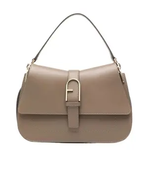 Furla Buckle-detail Shoulder Bag - Grey