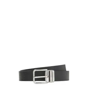 Hugo Boss Grained-leather Belt - Black