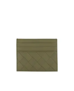 Bottega Veneta Intrecciato Credit Card Case - Green