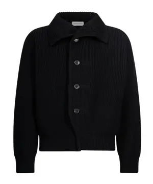 Dries Van Noten Long-sleeve Ribbed Cardigan - Black