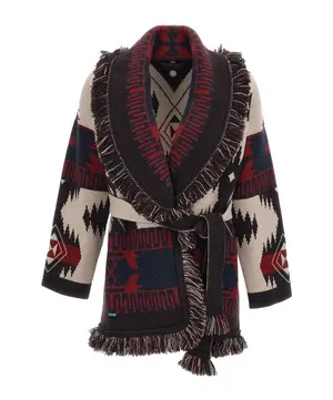 Alanui Icon Jacquard Fringed Cardigan - Multi-color