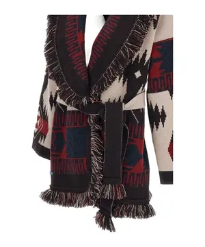 Alanui Icon Jacquard Fringed Cardigan