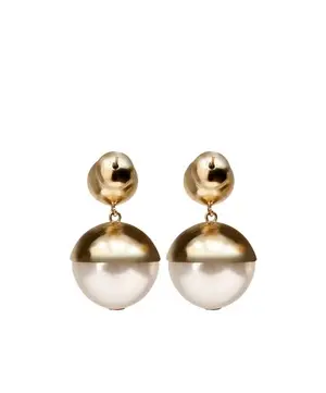 Carolina Herrera Round Pendant Earrings