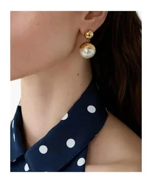 Carolina Herrera Round Pendant Earrings