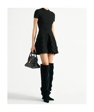 Balmain Flared Knit Dress