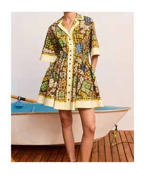 ALEMAIS Collared Short-sleeved Dress