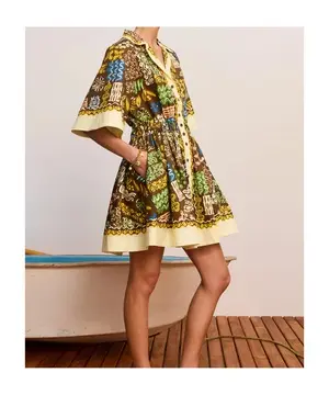 ALEMAIS Collared Short-sleeved Dress
