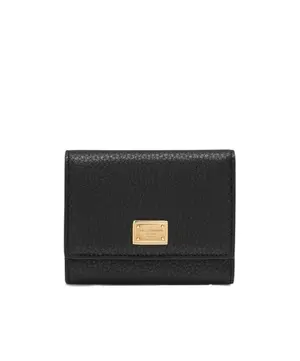 Dolce & Gabbana Dolce Gabbana Logo Plate Wallet - Black