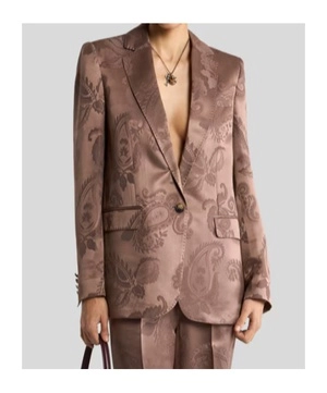 Etro Jacquard Single-breasted Blazer - Brown