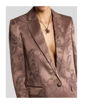 Etro Jacquard Single-breasted Blazer - Brown