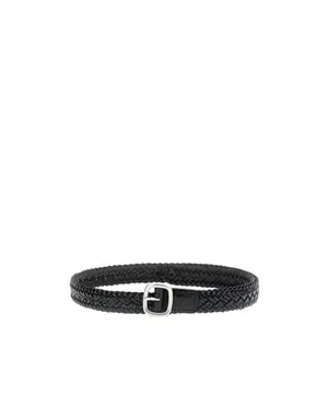 Hereu Braided Leather Belt - Black