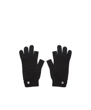 Rick Owens Fingerless Press-stud Gloves - Black